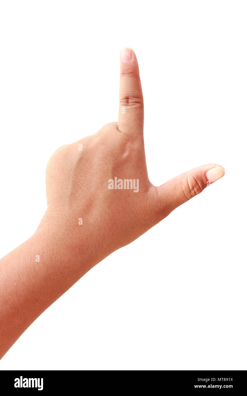 Hand show up gesturing on Cut Out Stock Images & Pictures - Alamy