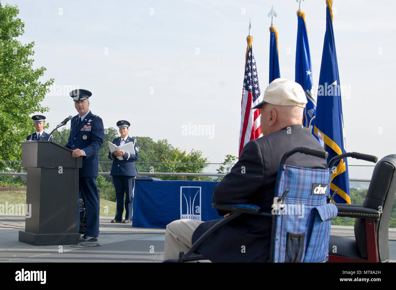 Maj. Gen. James A. Jacobson (standing at podium), Air Force District of ...