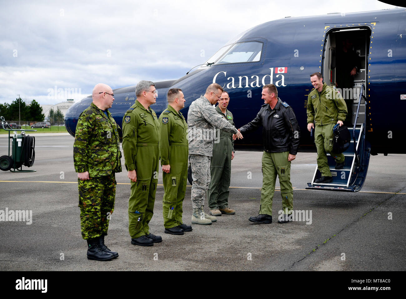 Canadian Brig. Gen. David Cochrane, 2nd Canadian Air Division commander ...