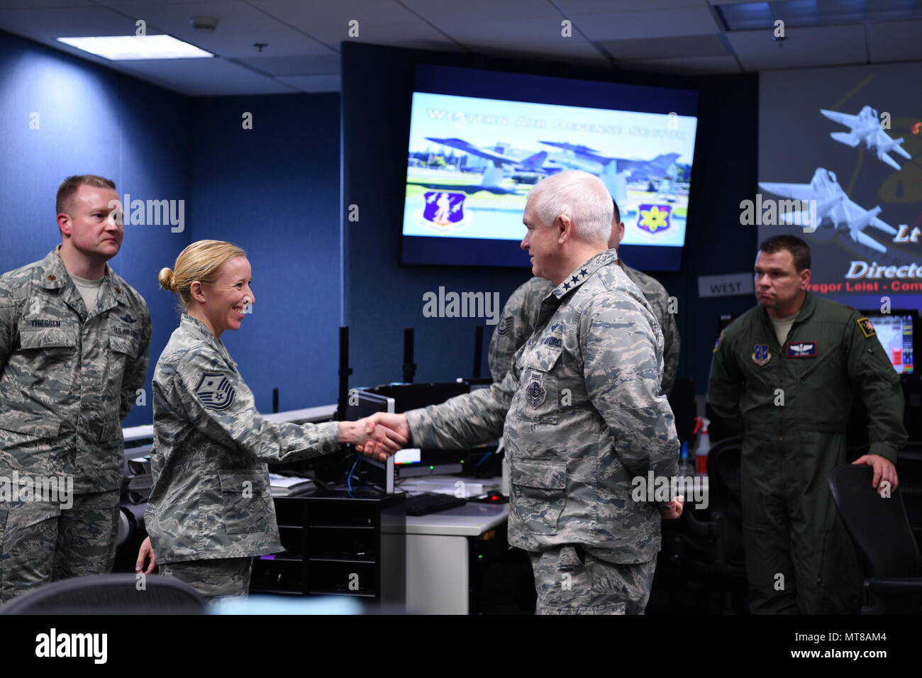 Lt. Gen. L. Scott Rice, Director of the Air National Guard, recognizes ...