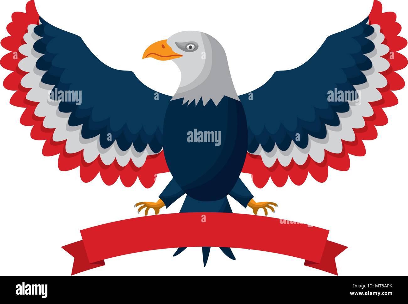 USA emblem with eagle and ribbon Stock Vector Image & Art - Alamy