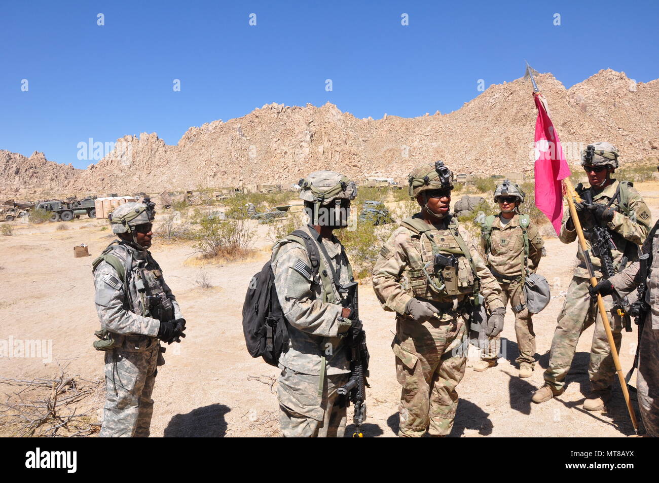 Lt. Col. Eric McCoy, center, commander, 4th Brigade Support Battalion ...