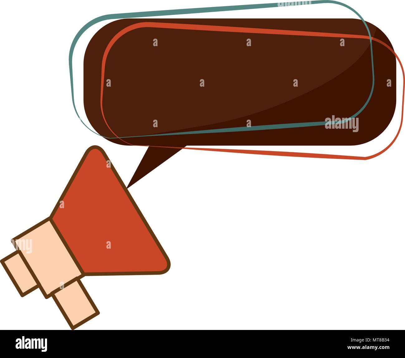 Megaphone device communication bubble Stock Vector Images - Alamy