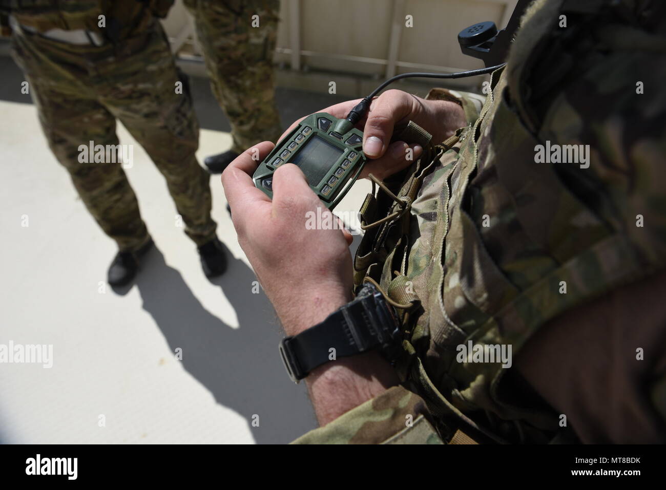 A tactical air control party specialist from the 14th Air Support ...