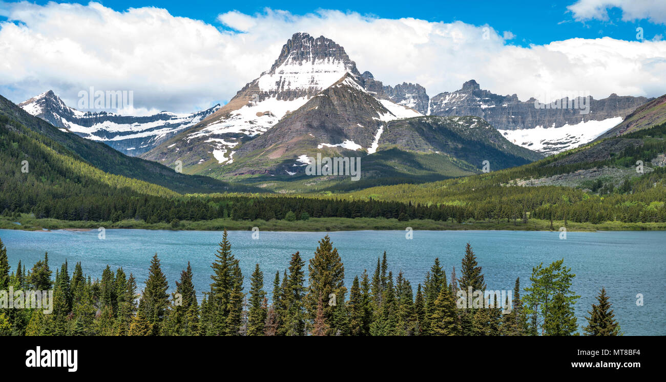 Mount Wilbur - A panoramic spring view of Mount Wilbur towering at side ...
