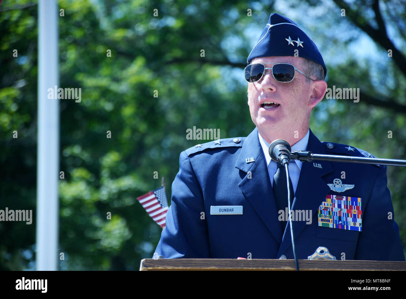 Maj. Gen. Don Dunbar, Wisconsin's adjutant general, speaks during a Red ...
