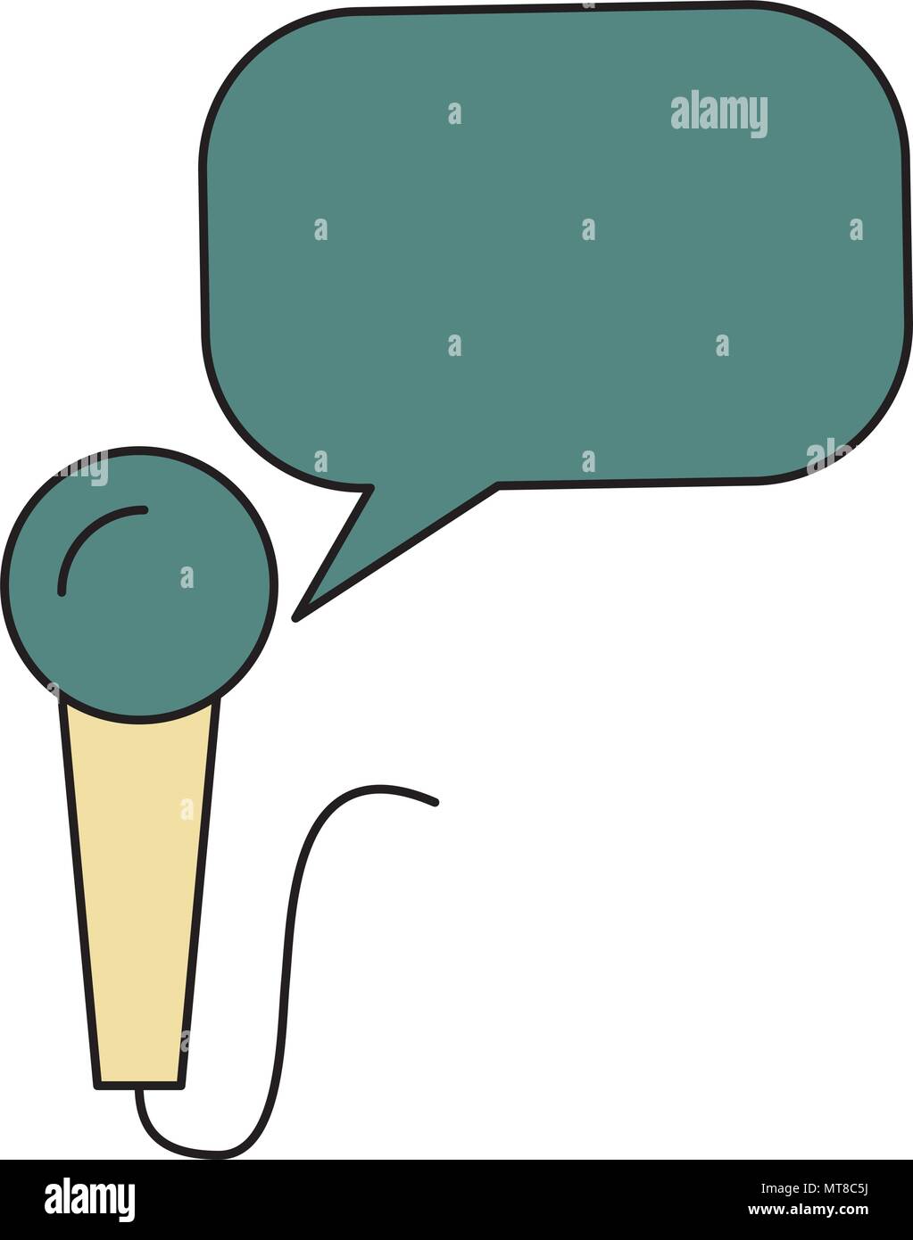 vintage style microphone speech bubble Stock Vector Image & Art - Alamy