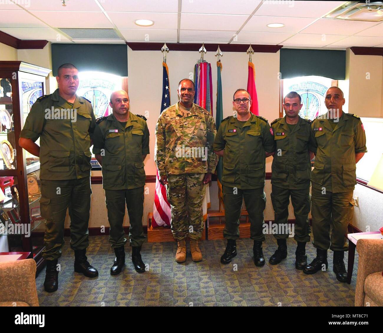 Brig. Gen. Gary Brito (center), commanding general, Joint Readiness ...