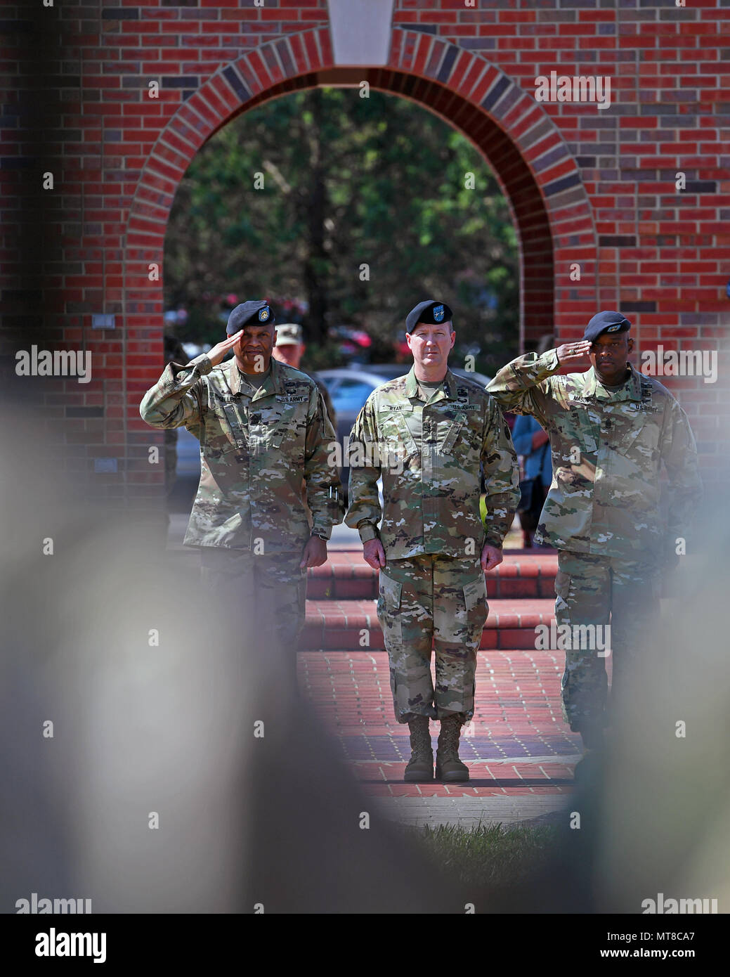 SDDC Commanding General Maj. Gen. Kurt J. Ryan (center) observes ...