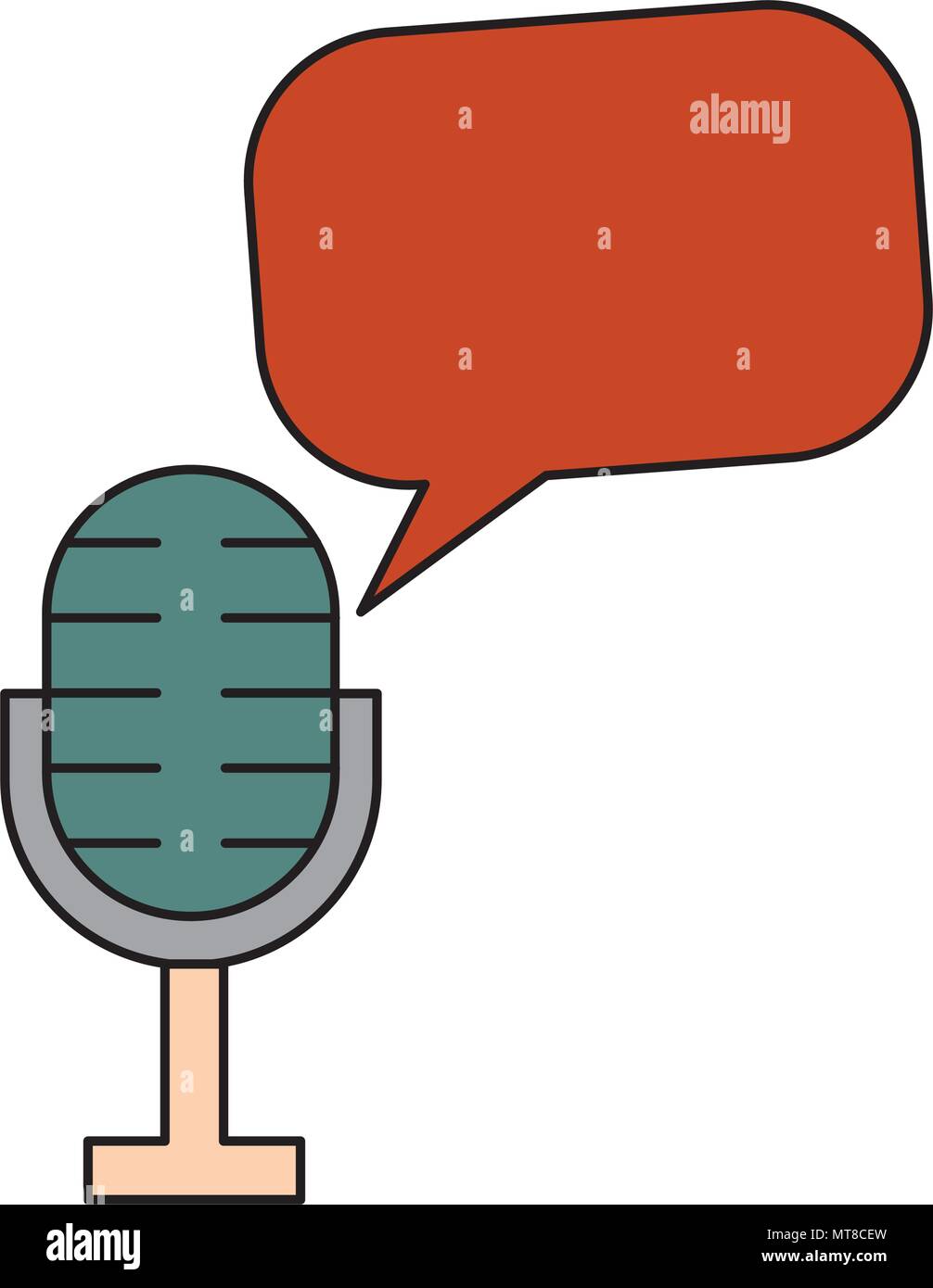 microphone speech bubble vintage style Stock Vector Image & Art - Alamy