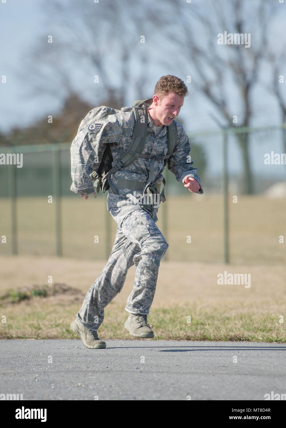 Staff Sgt. Jon Porubsky, 811th Security Forces Squadron, approaches the ...