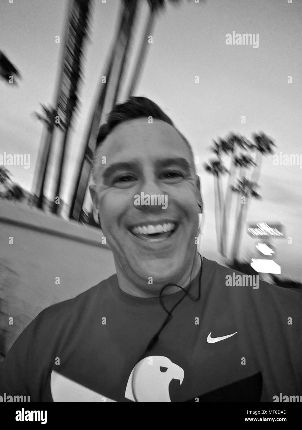 Running palm trees Black and White Stock Photos & Images - Alamy