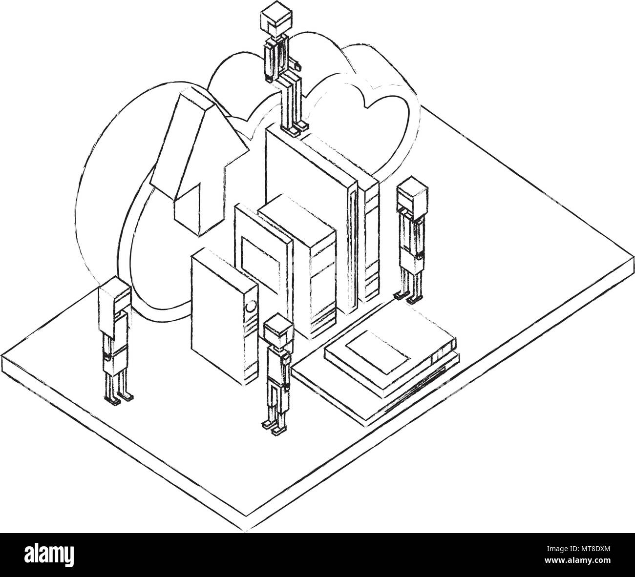business people with books isometric avatars characters Stock Vector ...