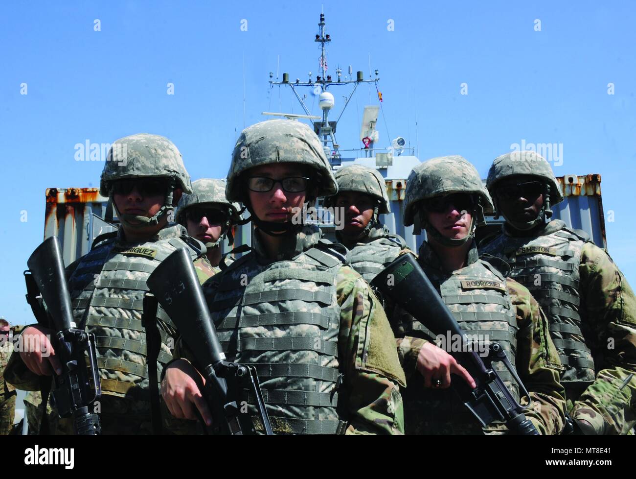 U.S. Army mariners-in-training pose for pictures at Joint Base Little ...