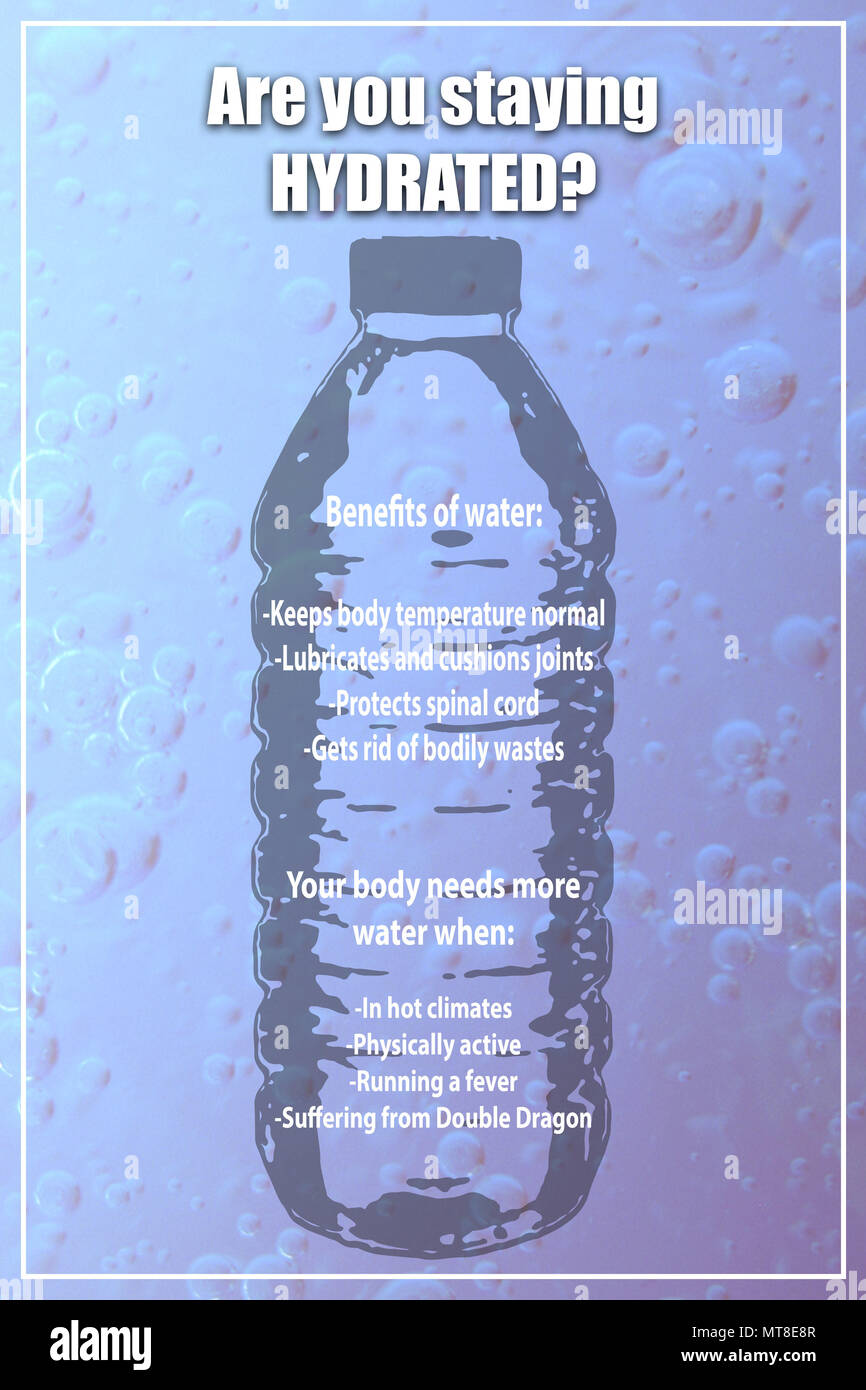 A poster created to promote staying hydrated during USS Nimitz (CVN 68 ...