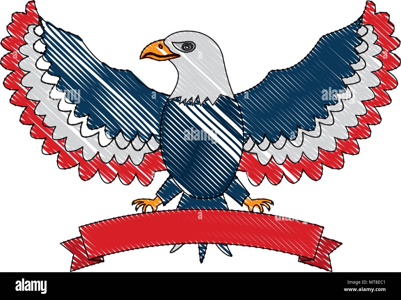 USA emblem with eagle and ribbon Stock Vector Image & Art - Alamy