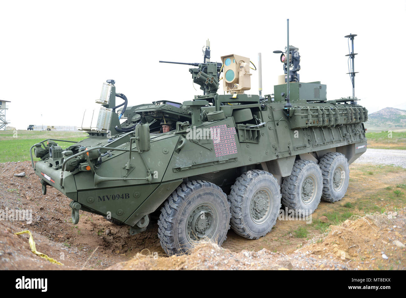A MEHEL-equipped Stryker shot small fixed- and rotary-wing UAS out of ...