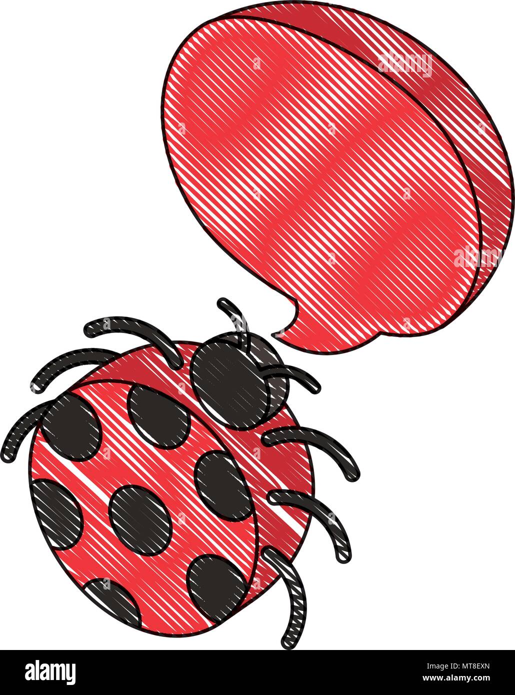 speech bubble with ladybug Stock Vector Image & Art - Alamy
