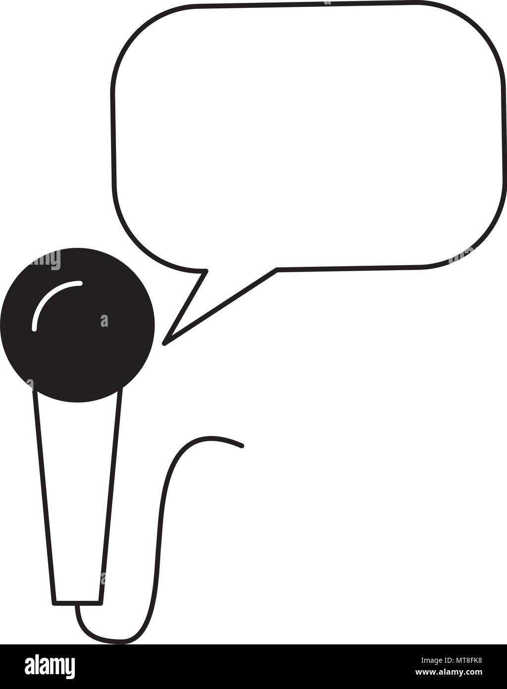 vintage style microphone speech bubble Stock Vector Image & Art - Alamy