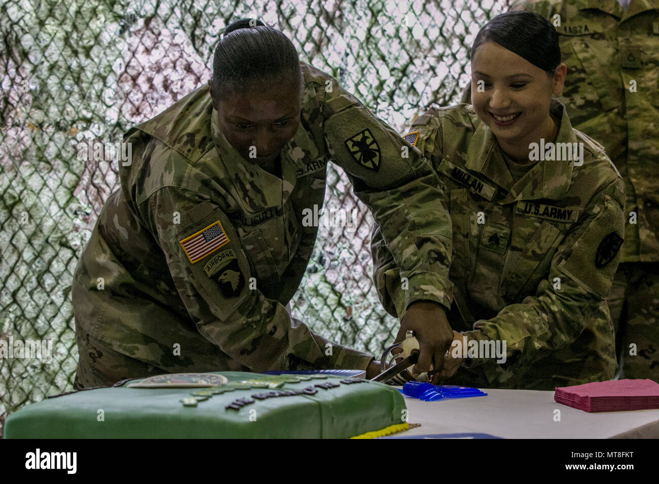 Command Sgt. Maj. Jennifer J. Callicutt, (left), the senior enlisted ...