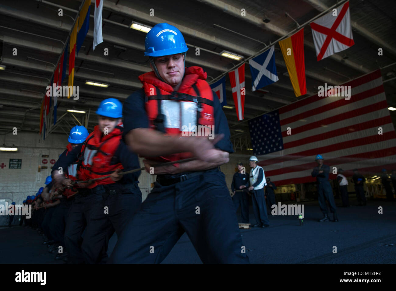 NORFOLK, Va. (May 11, 2018) – Sailors assigned to USS Gerald R. Ford ...