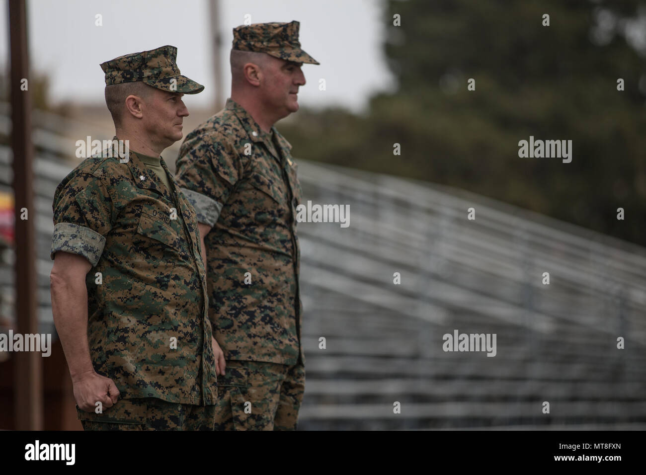Lt. Col. Brian O’Shea (Left), the incoming commanding officer, Marine ...
