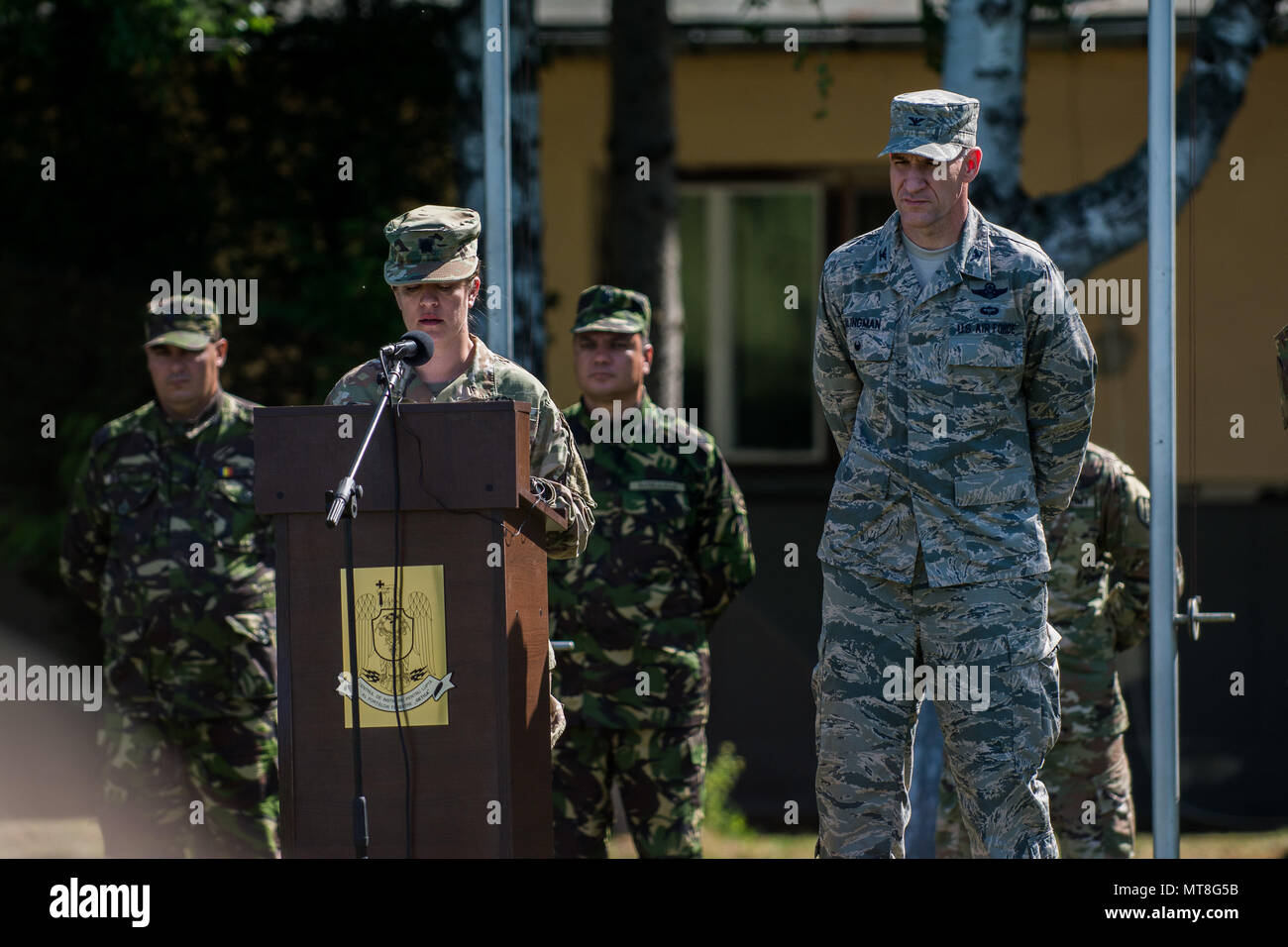 Lt. Col. Abigail Cathelineaud, commander of the 397th Engineer ...