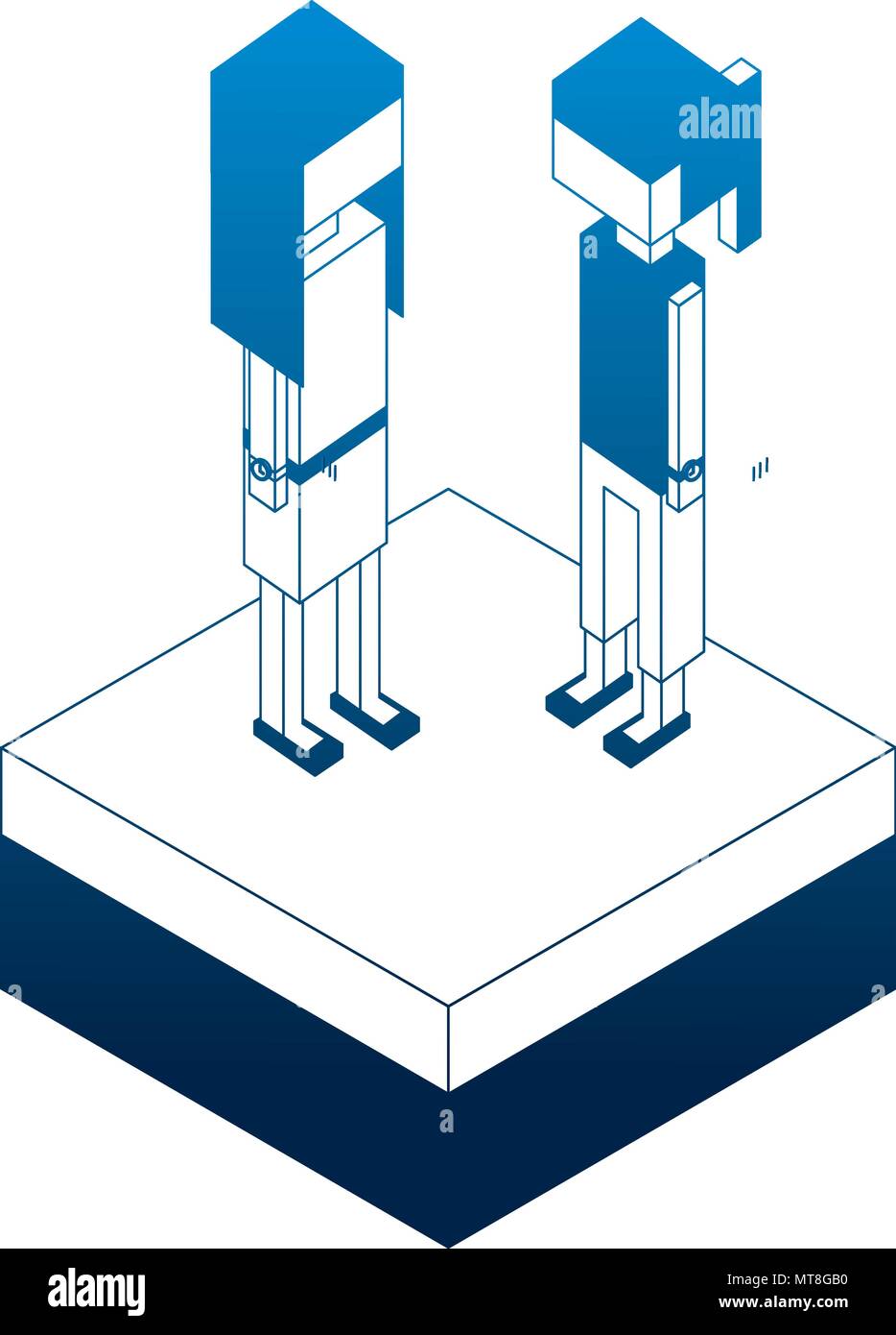 young girls standing together isometric Stock Vector Image & Art - Alamy