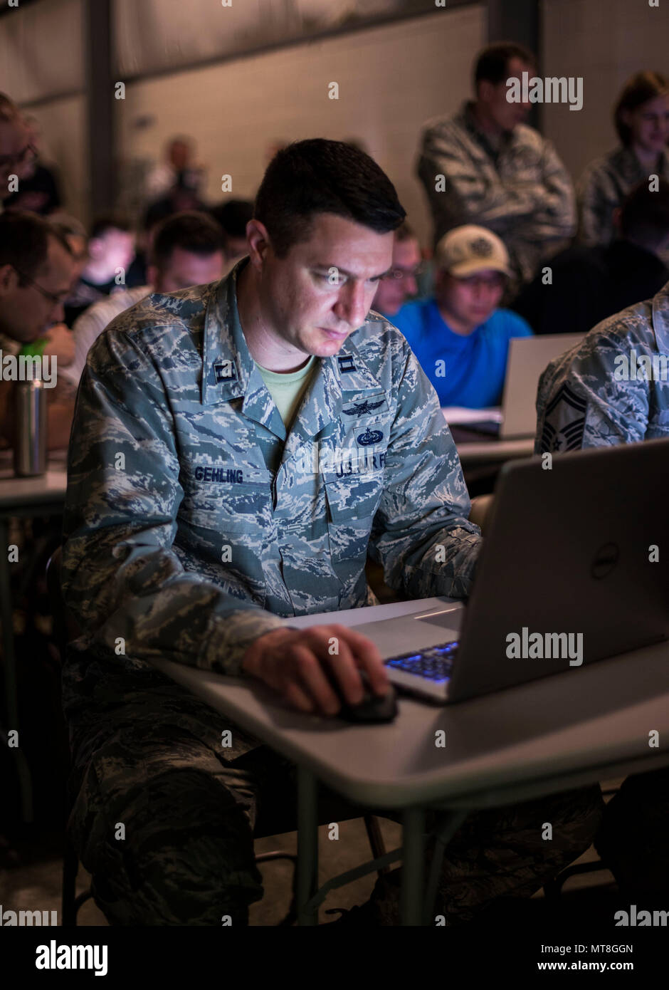 Capt. Martin Gehling of the Louisana National Guard competes in a ...