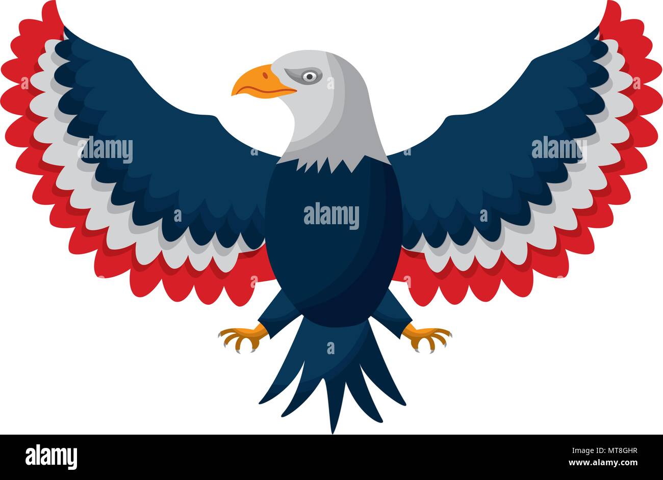 american eagle with usa flag color mascot Stock Vector Image & Art - Alamy