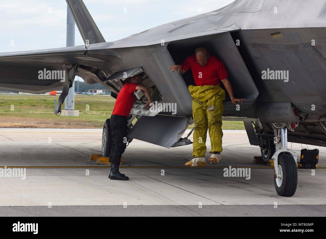 U.S. Air Force Staff Sgt. Israel Davila and Staff Sgt. Alex Niccum, F ...