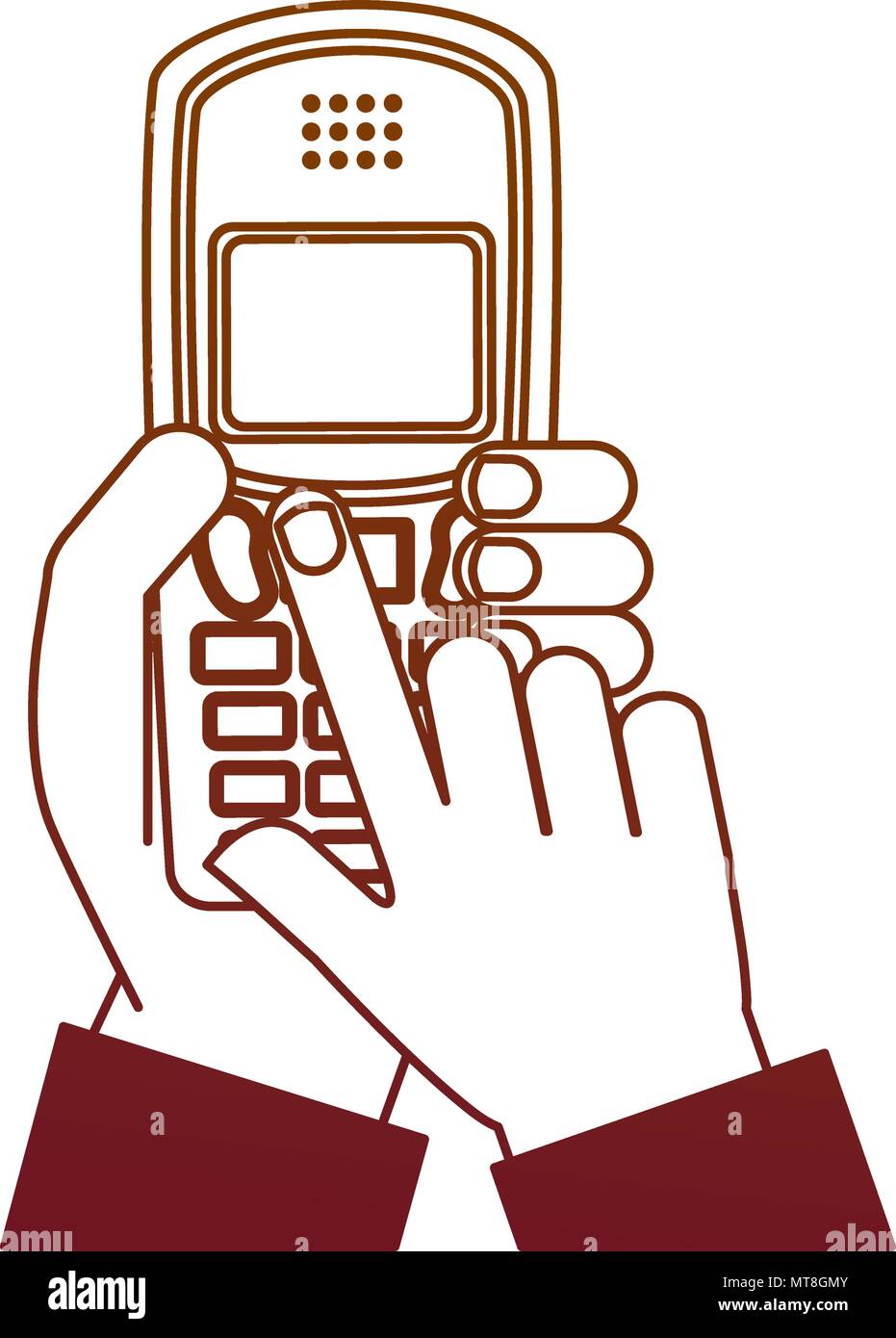 Hand using mock up Stock Vector Images - Alamy