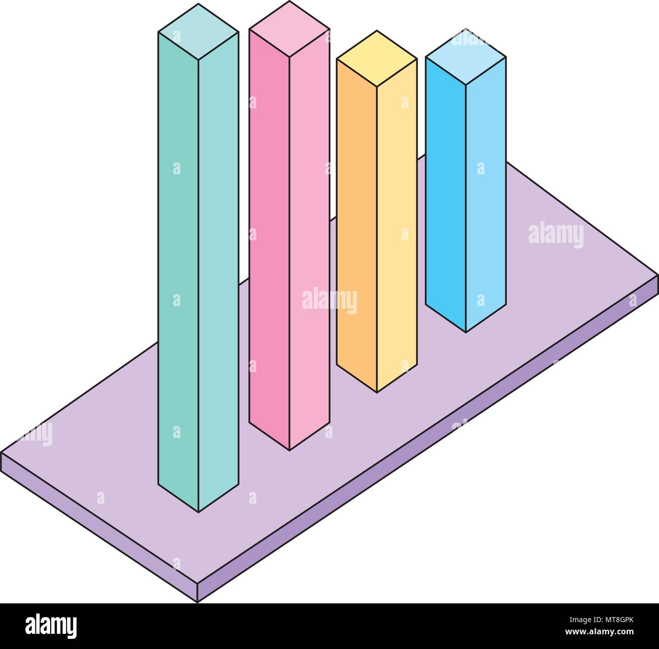 business statistics bar graph isometric Stock Vector Image & Art - Alamy