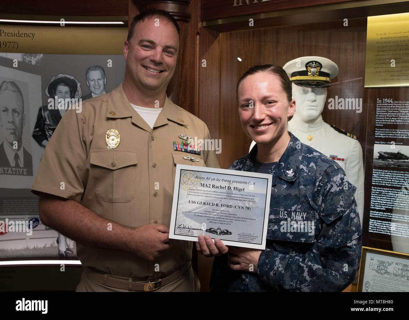 NORFOLK, Va. (May 14, 2018) -- Master-at-Arms 2nd Class Rachel Higel ...