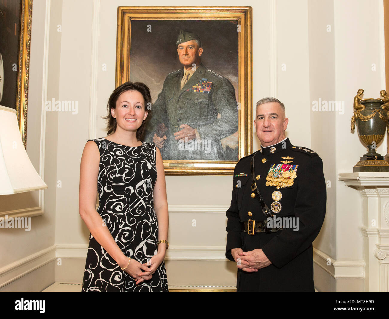 Assistant Commandant of the Marine Corps Gen. Glenn M. Walters, right ...