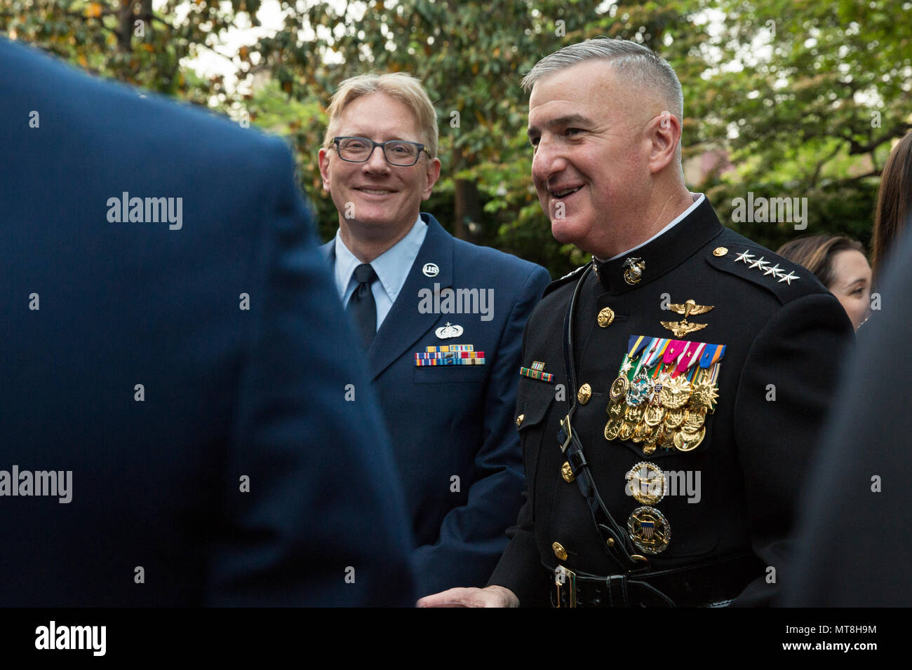 Assistant Commandant of the Marine Corps Gen. Glenn M. Walters, right ...