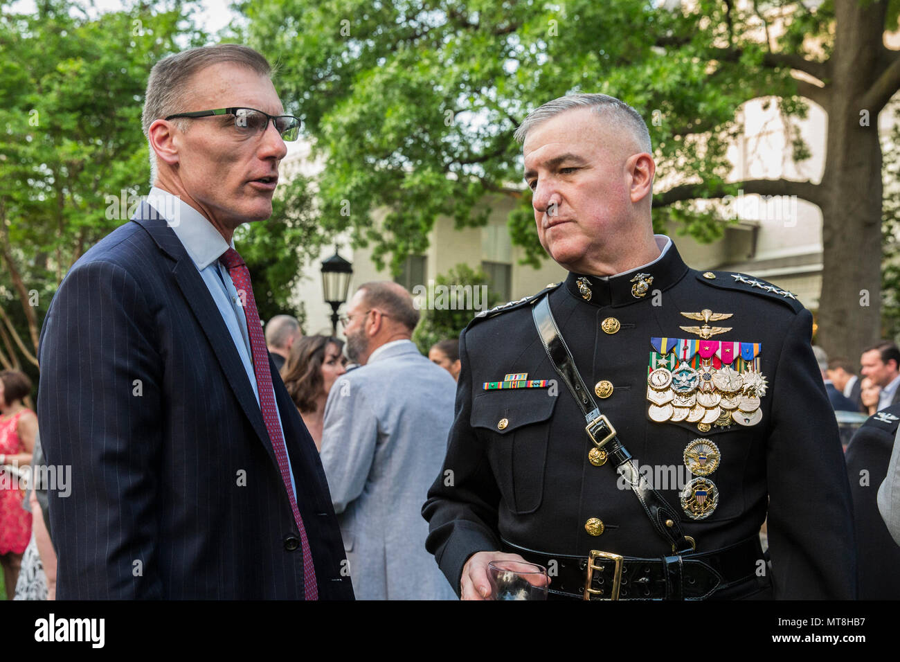 Assistant Commandant of the Marine Corps Gen. Glenn M. Walters, right ...