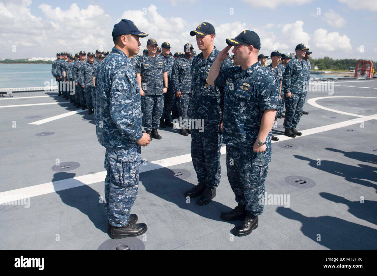 CHANGI NAVAL BASE, Singapore (April 15, 2017) Cmdr. Douglas Meagher ...