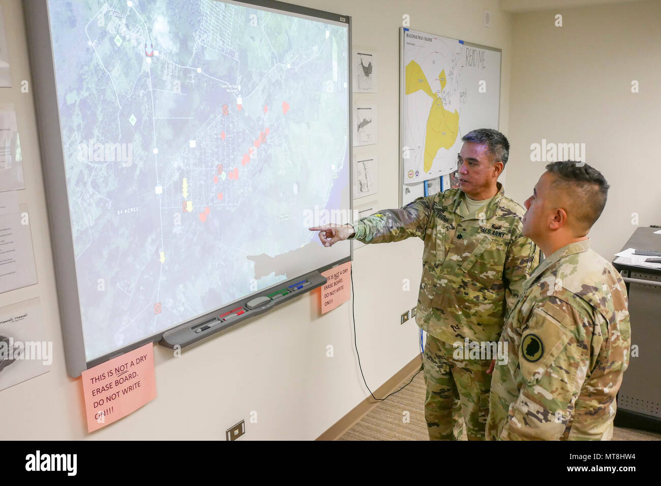 Lt. Col. Shawn Tsuha, Task Force Hawaii commander, updates Brig. Gen ...