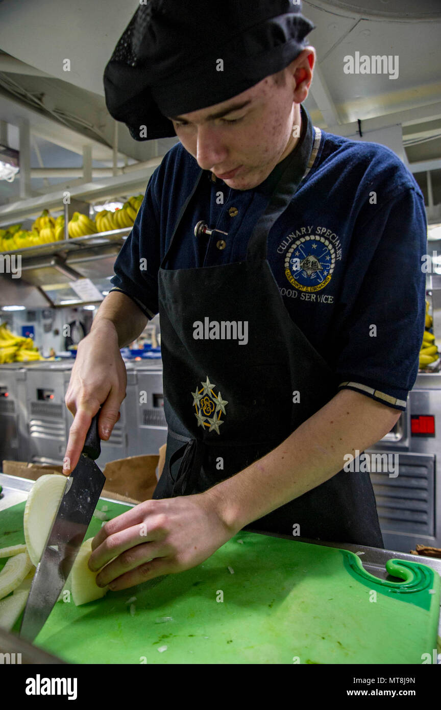 Va. (April 16, 2017) Culinary Specialist Seaman Kyle Hassell, from ...