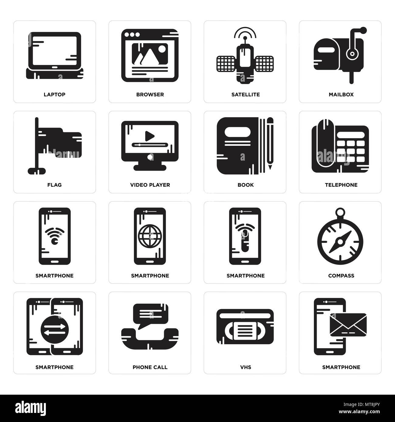 Open laptop cell phone Stock Vector Images - Alamy