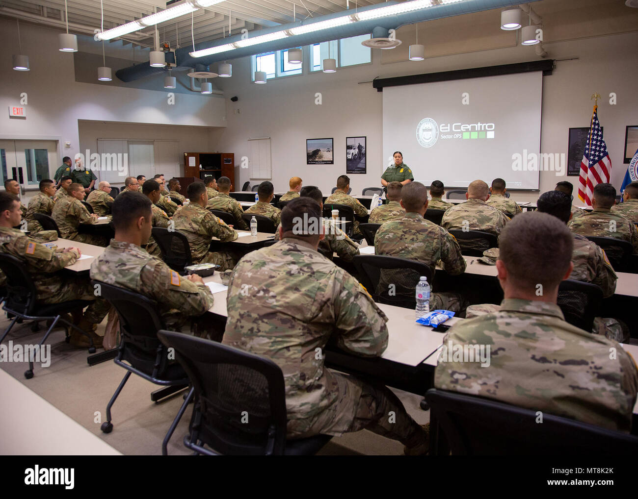 El Centro Border Patrol Chief Gloria Chavez addresses members of the ...