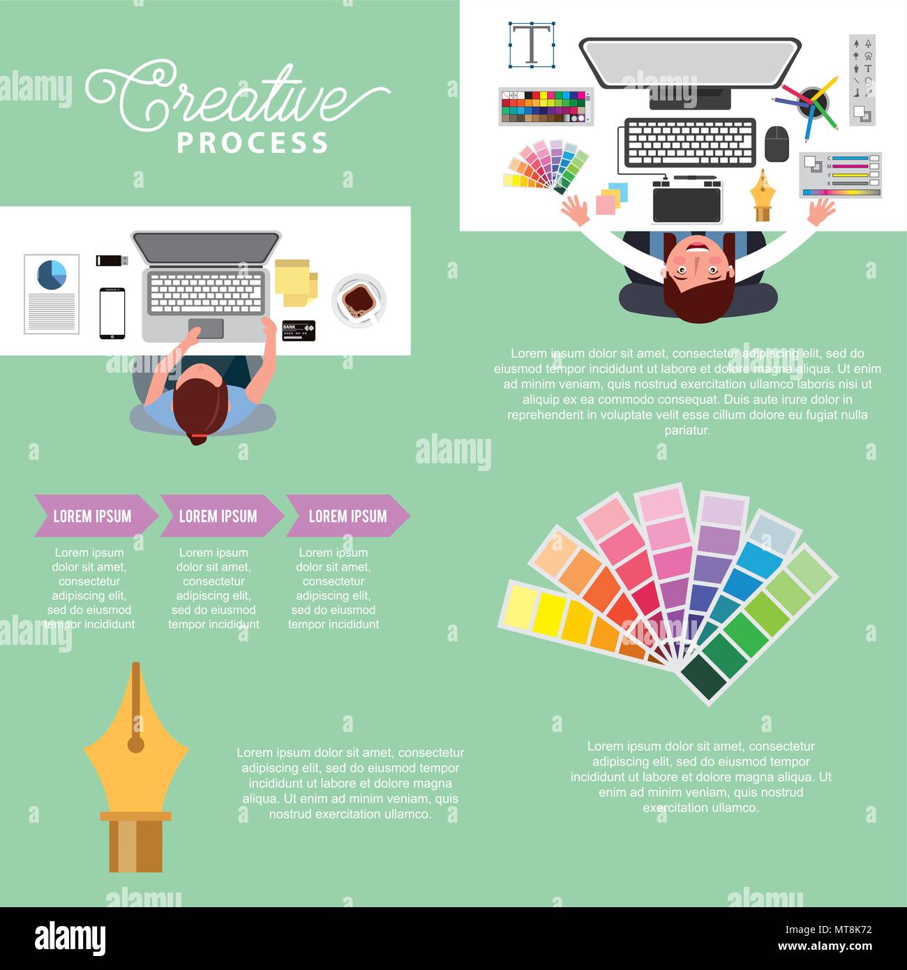 people working process Stock Vector Image & Art - Alamy