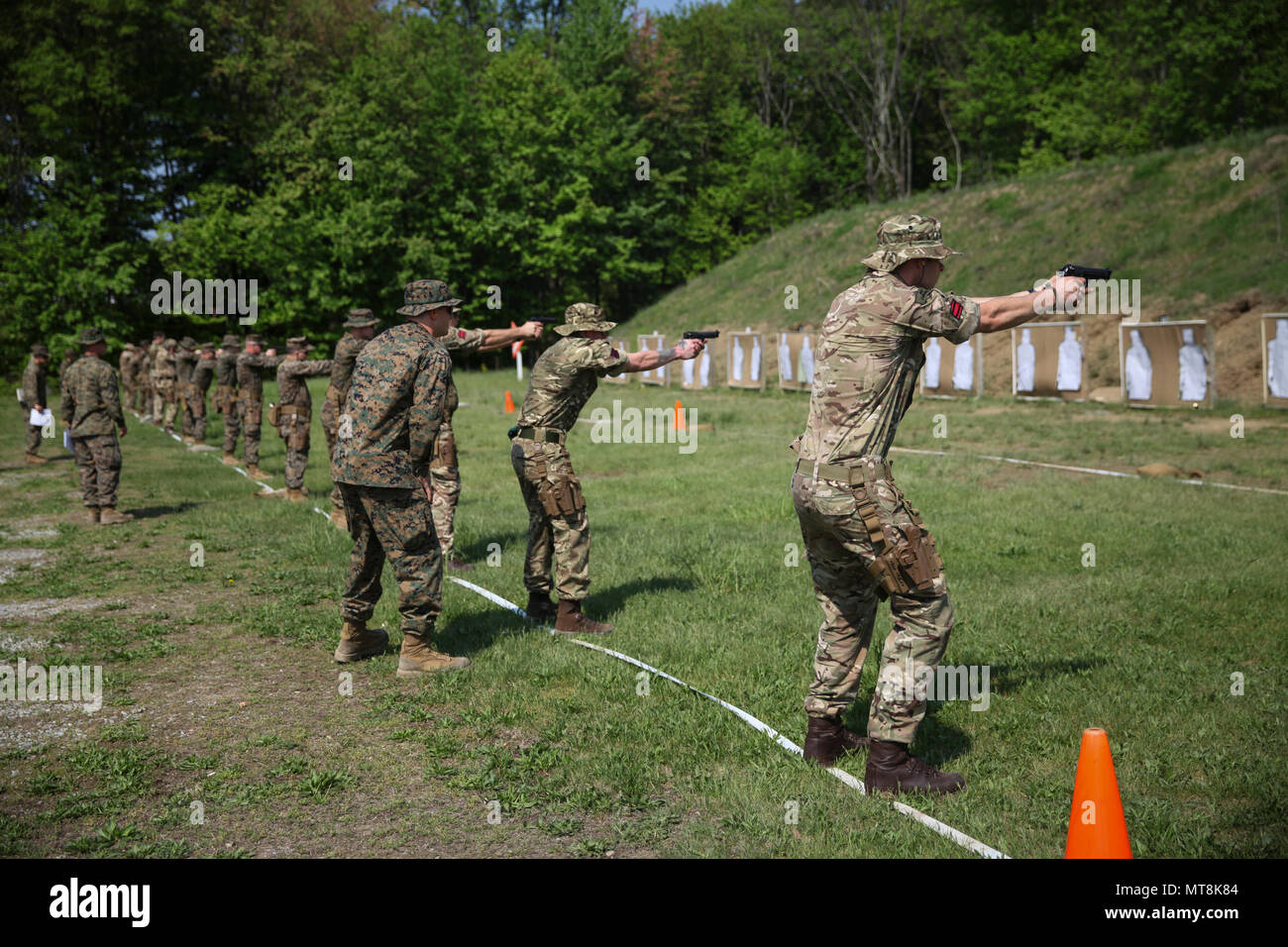 U.S. Marine Cpl. Thomas J. Smarch Jr., range coach with Engineer ...