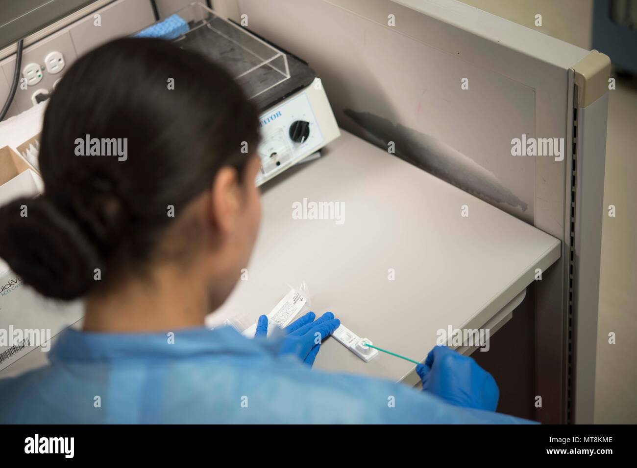 U.S. Air Force Staff Sgt. Mayra Autagne, 18th Medical Group lab ...