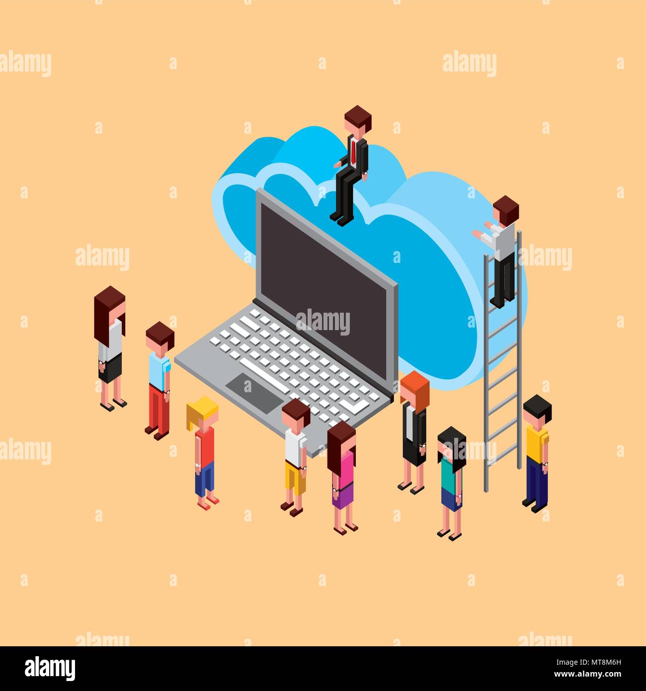 people cloud computing storage Stock Vector Image & Art - Alamy