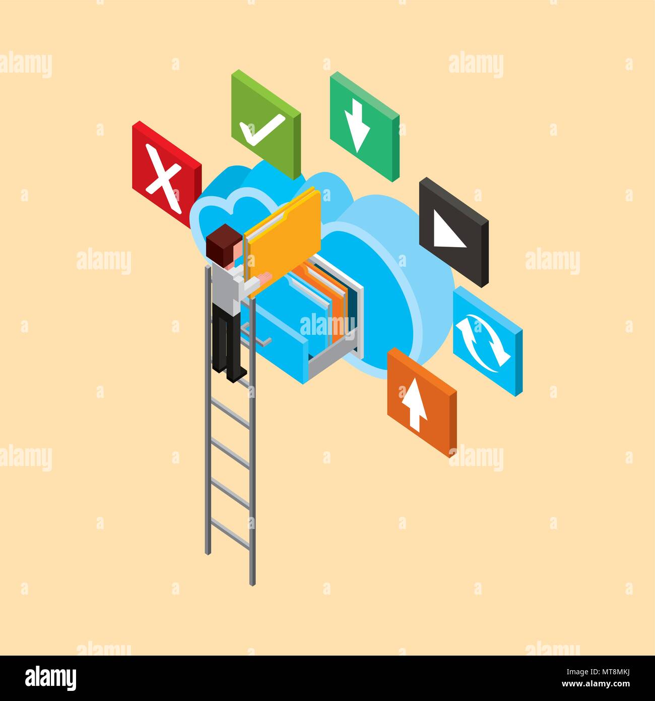 people cloud computing storage Stock Vector Image & Art - Alamy