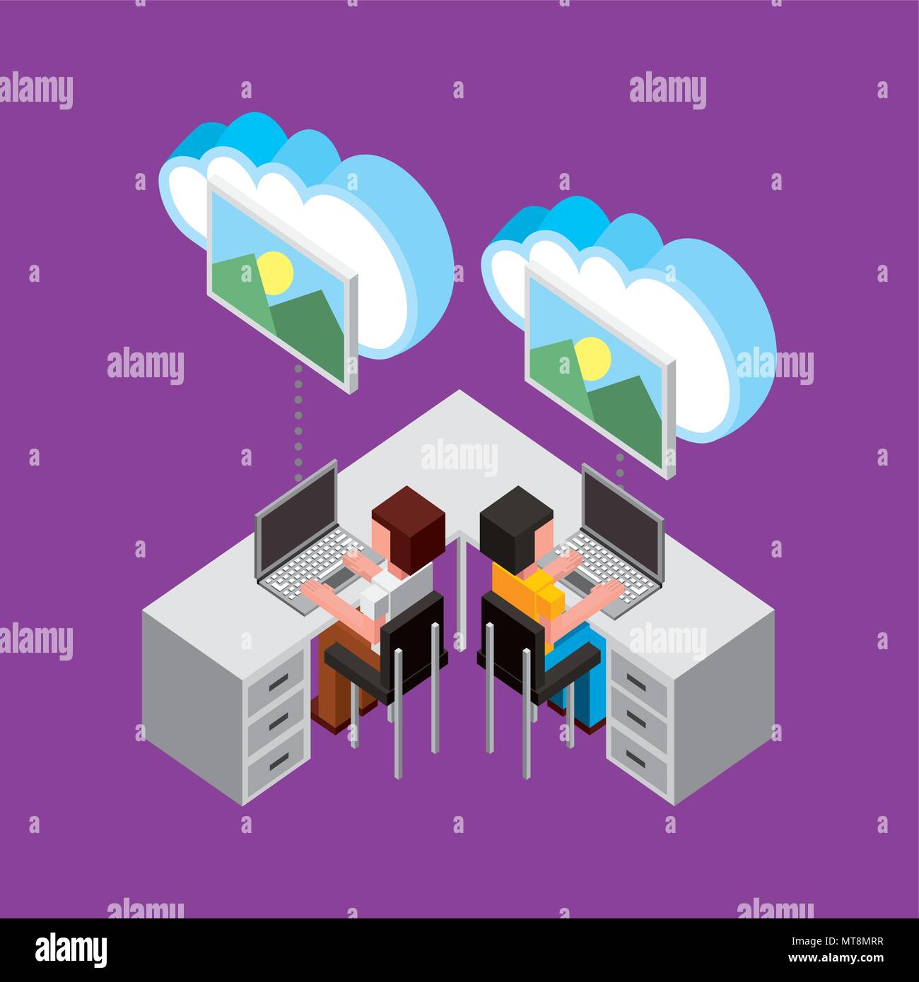people cloud computing storage Stock Vector Image & Art - Alamy