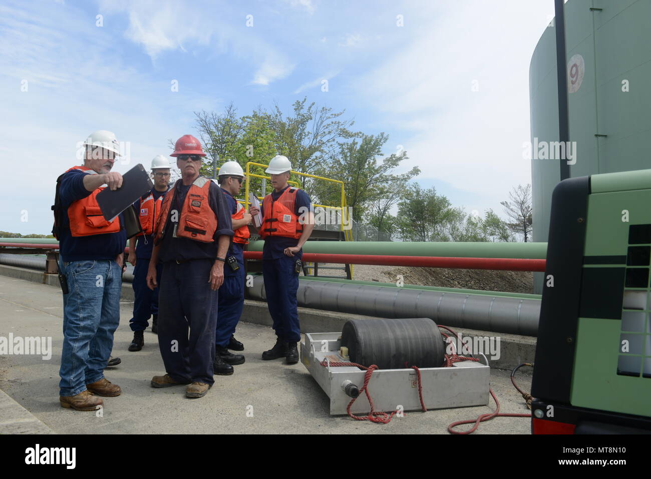 Members of the U.S. Coast Guard Sector Boston Pollution Prevention Team ...