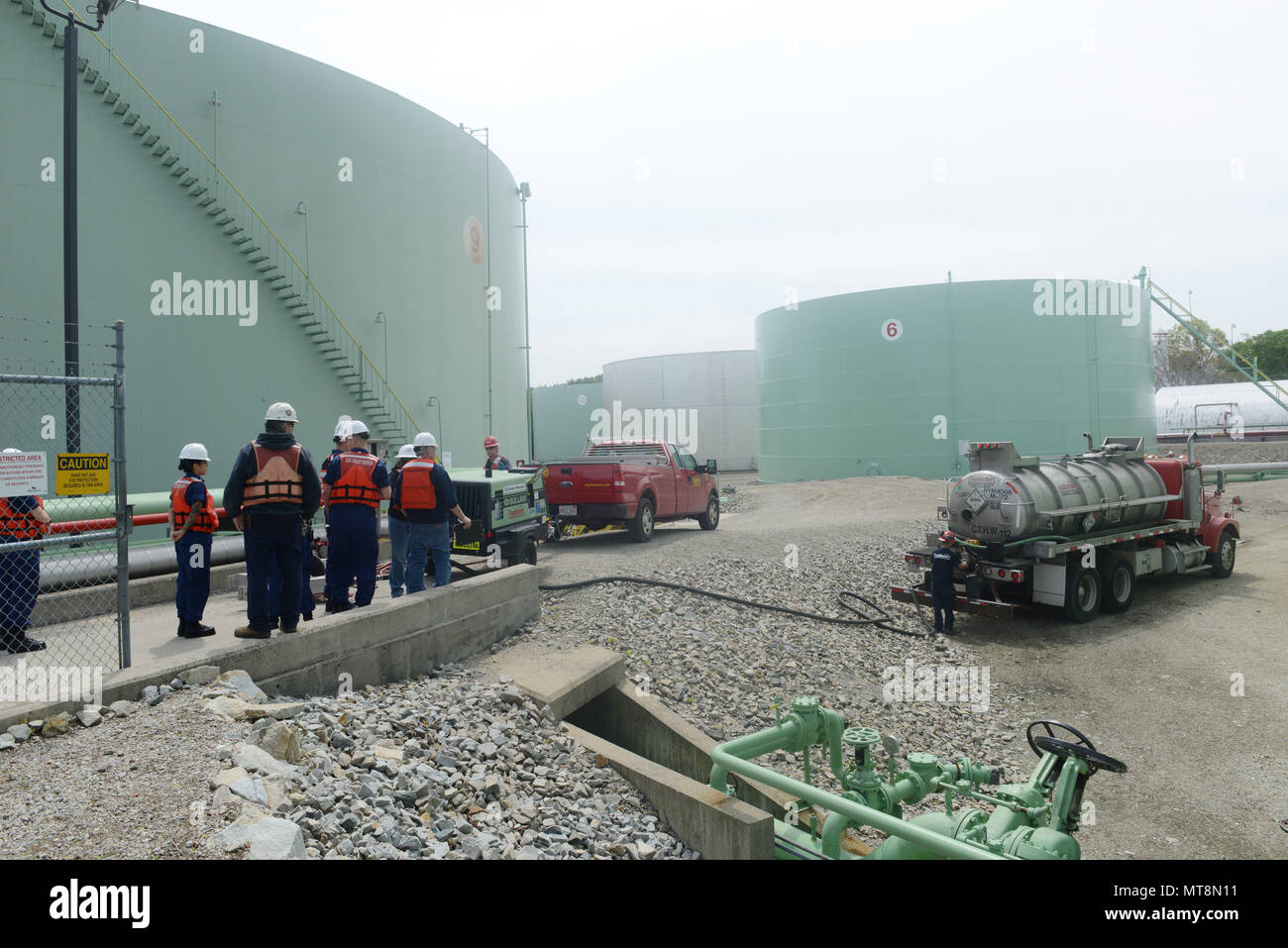 Members of the U.S. Coast Guard Sector Boston Pollution Prevention Team ...